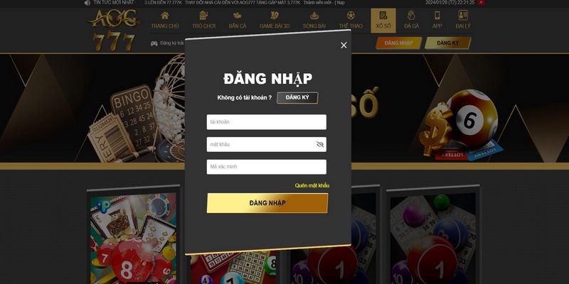 Đăng Nhập AOG777 - Thao Tác Đơn Giản Trong 1 Phút